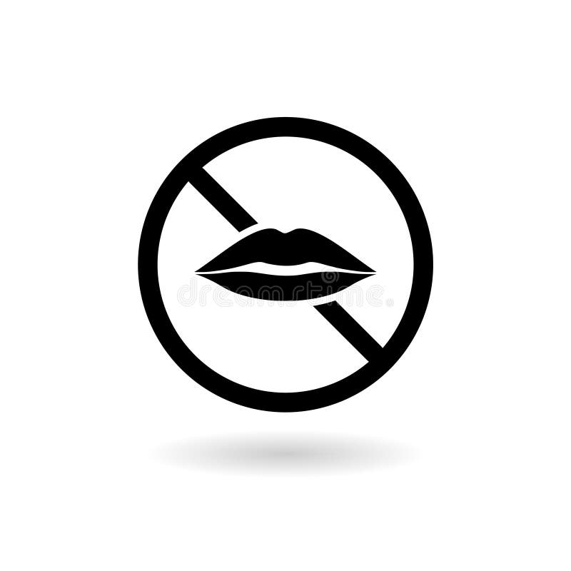 Leise Bitte Symbol Mit Schatten Unterschreiben Vektor Abbildung ...