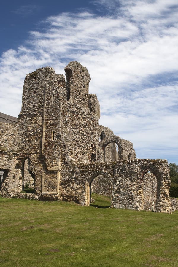 Leiston Abbey, Suffolk, England Editorial Photo - Image of blue, clouds ...