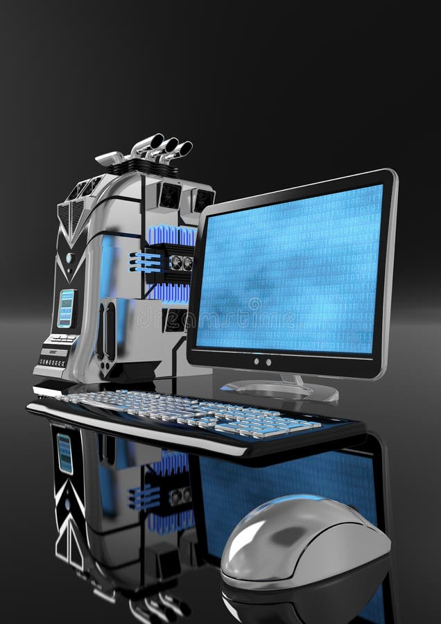 Computersystem-Entwurfsikone Vektor Abbildung - Illustration von block ...