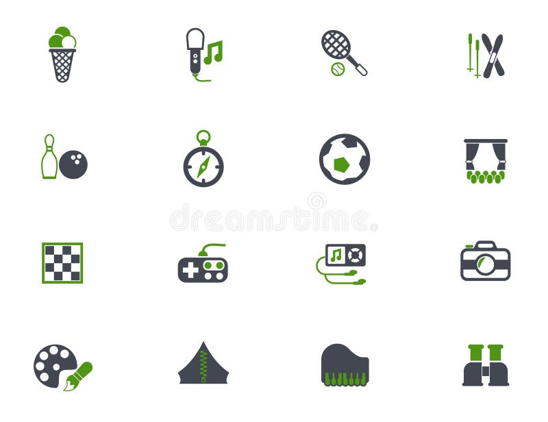 Leisure icon set stock vector. Illustration of ball - 231702002