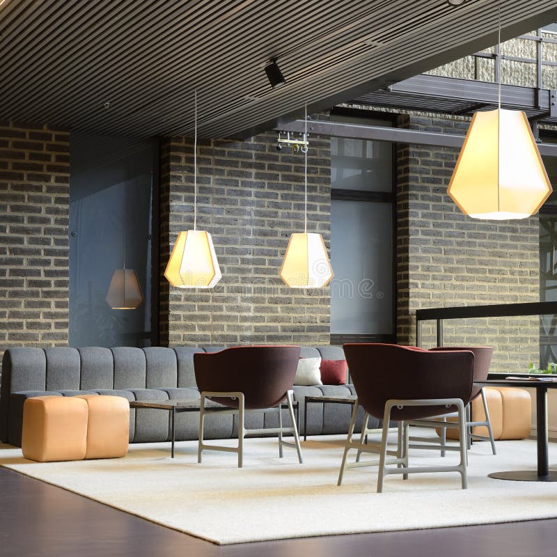 Leisure Place of the Meeting Stock Image - Image of concrete, lobby ...