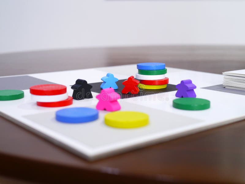 Leisure Playing Fun Board Game on Wooden Table Top Selected Focus Stock ...