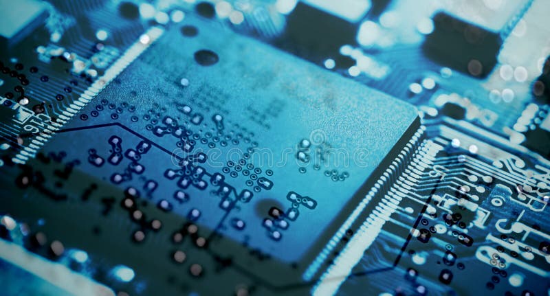 Leiterplatte, Mikrochip stockbild. Bild von graphik, daten - 60328433