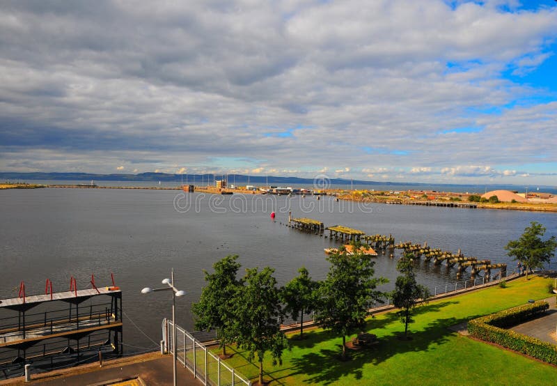 Leith Docks, Edinburgh, Scotland. Stock Photo - Image of estuary, river ...