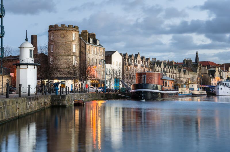 Leith Harbour - Edinburgh, Scotland Stock Image - Image of sunny ...
