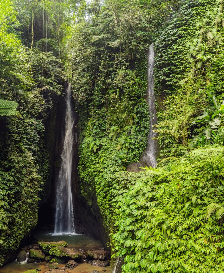 Leke Leke Waterfall in Bali Island Indonesia Stock Photo - Image of ...