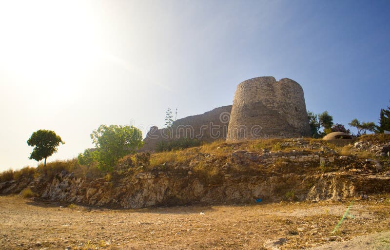 Lekursi Castle in Saranda, Albania Stock Image - Image of landscape ...