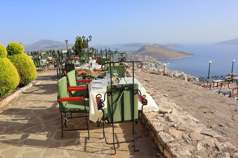 Lekursi Castle in Saranda, Albania Stock Image - Image of historic ...
