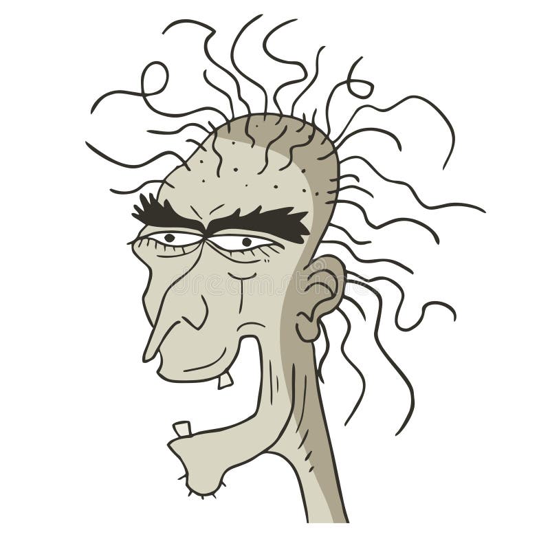 Lelijk Gezicht vector illustratie. Illustration of tekening - 80083353