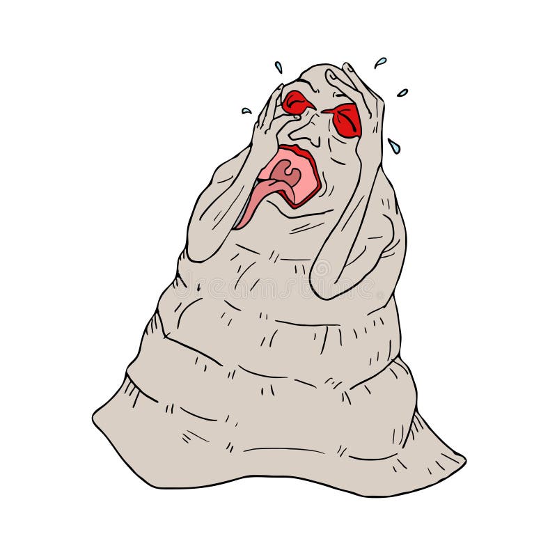 Lelijk monster vector illustratie. Illustration of vrees - 74735588