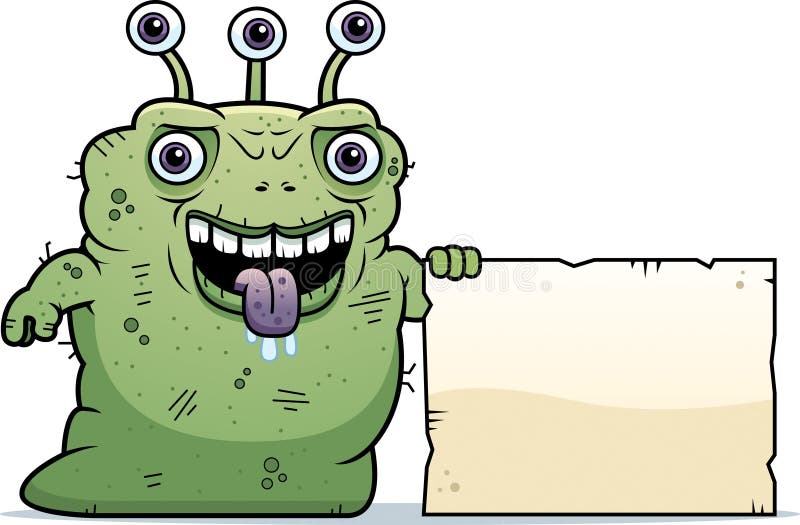 Lelijk Vreemd Teken vector illustratie. Illustration of monsterlijk ...