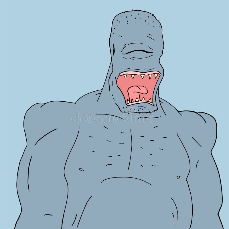 Lelijke boeman vector illustratie. Illustration of boeman - 55357121