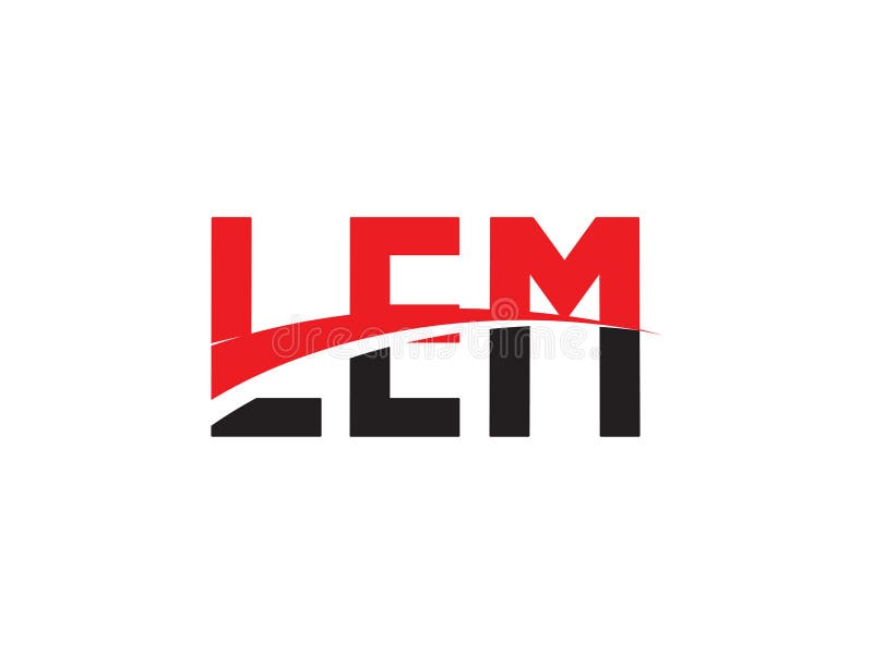 LEM Letter Initial Logo Design Stock Vector - Illustration of abstract ...