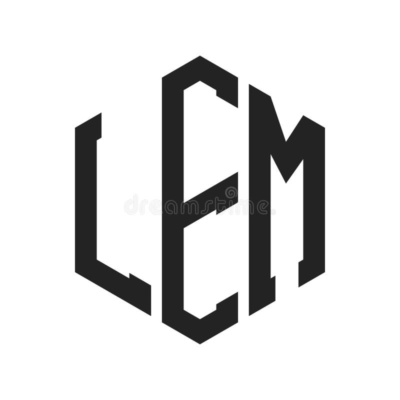 LEM Logo Design. Initial Letter LEM Monogram Logo Using Hexagon Shape ...