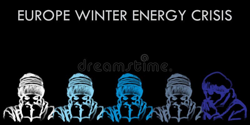 Hand Drawn Illustration of Cold People Expression, Europe Winter Energy ...