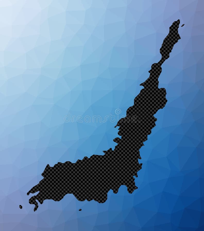 Lembeh geometric map. stock vector. Illustration of diamond - 179831311