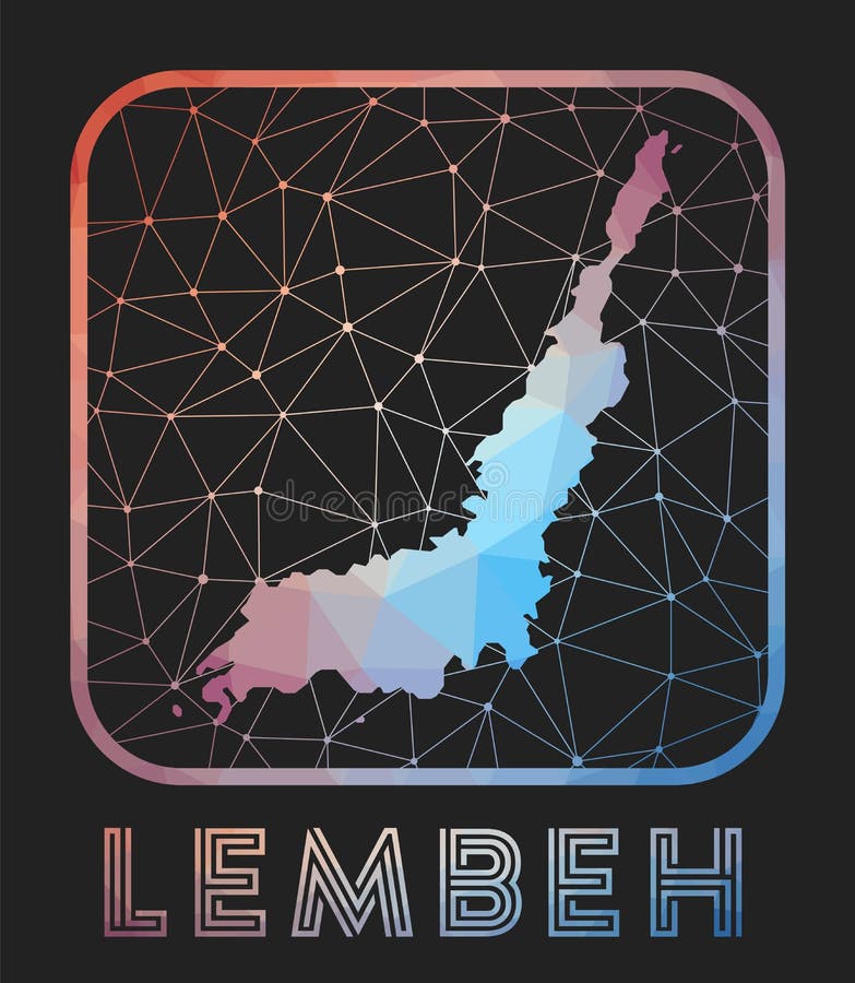 Kid style map of Lembeh. stock vector. Illustration of indo - 225157834