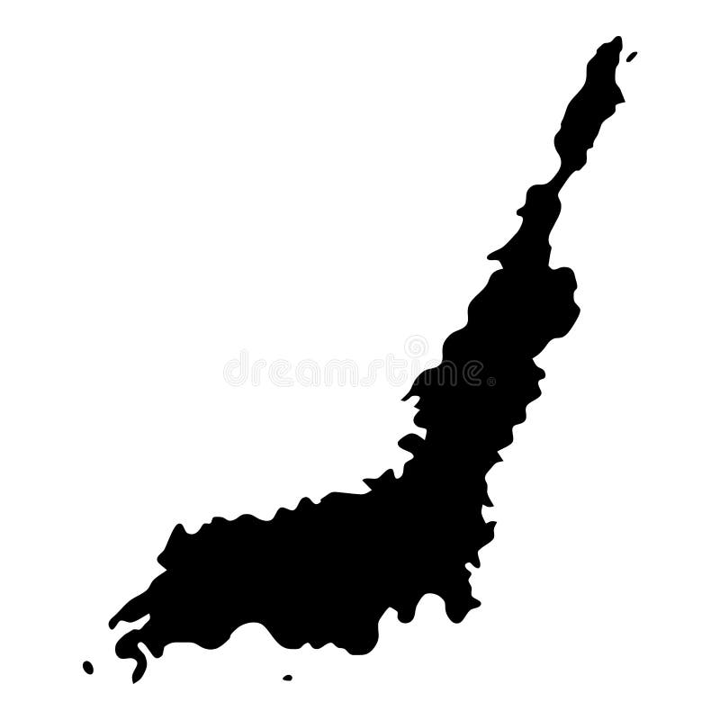 Map of Lembeh. stock vector. Illustration of border - 225157844