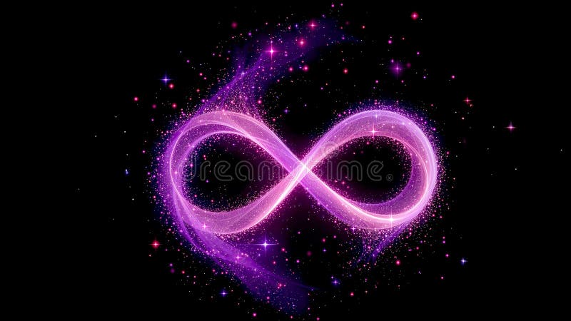 A Lemniscate of Endless Particles in the Night Sky, Concept Stock ...