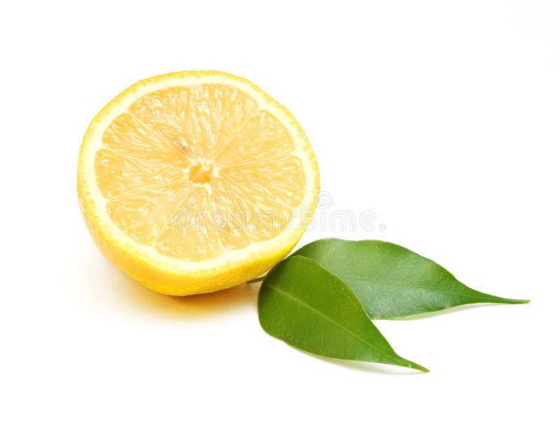 Lemon Slices and Mint Leaves on Blue Pastel Table Top View. Ingredients ...