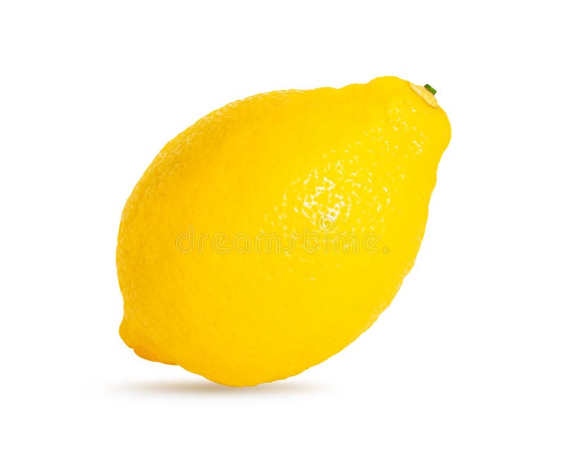 Single Lemon Isolated on White. Stock Photo - Image of macro, lemon ...