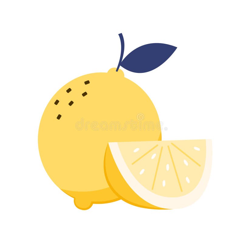 Lemon Cartoon Vector. Lemon on White Background Stock Vector ...
