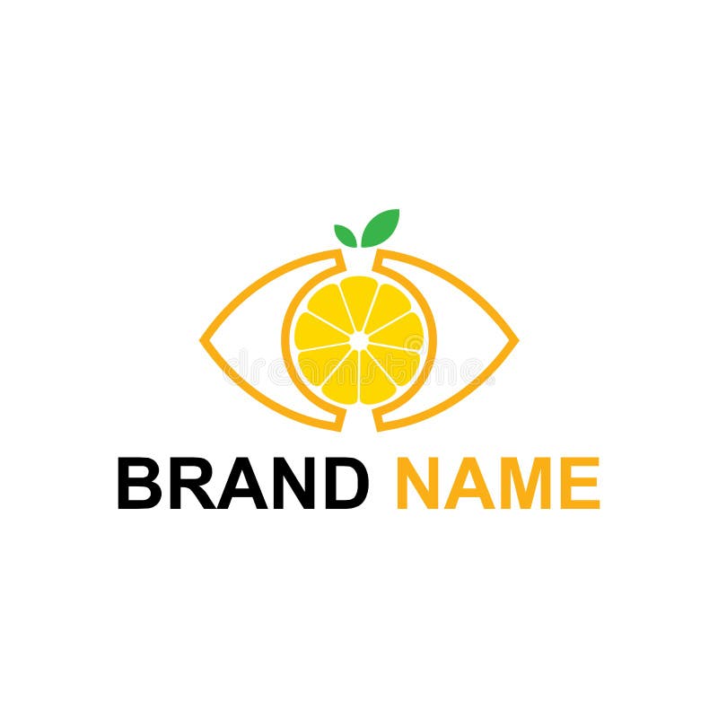 Lemon Abstract Eye Logo Icon Stock Vector - Illustration of black, hand ...