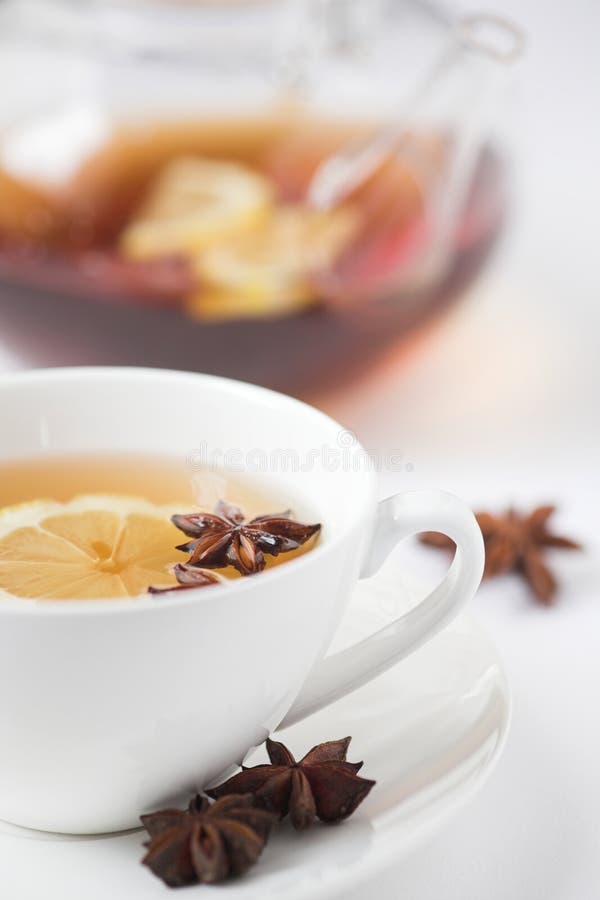 Lemon & Anise Herbal Tea Stock Image - Image of lemon, isolated: 19978941