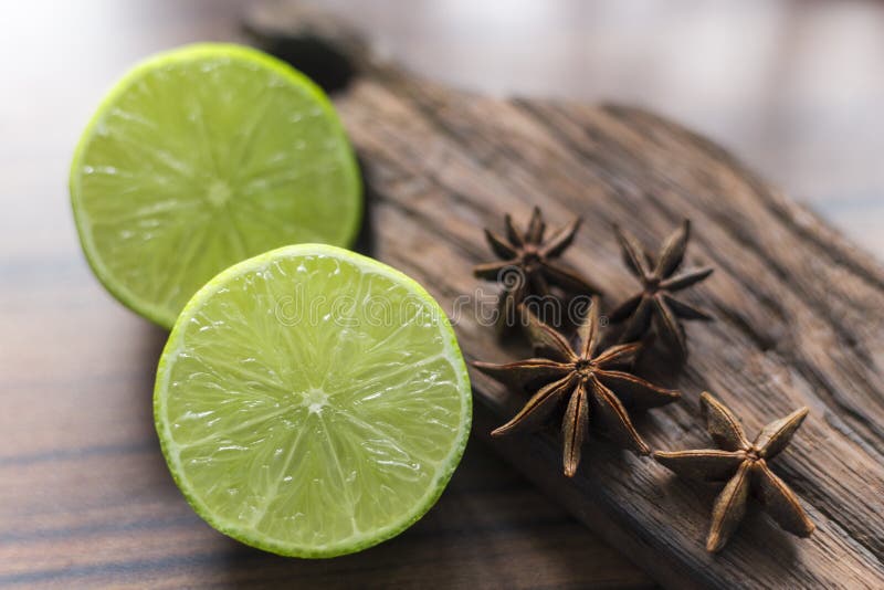Lemon and Anise on the Table Stock Photo - Image of food, seasoning ...