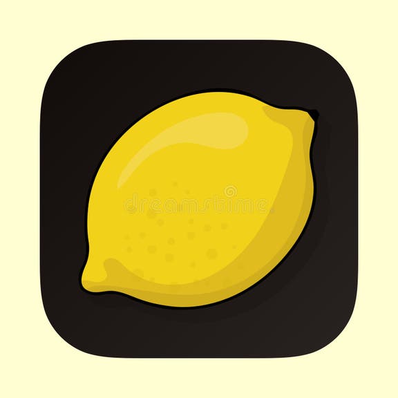 Lemon app icon. stock vector. Illustration of cooking - 349501977