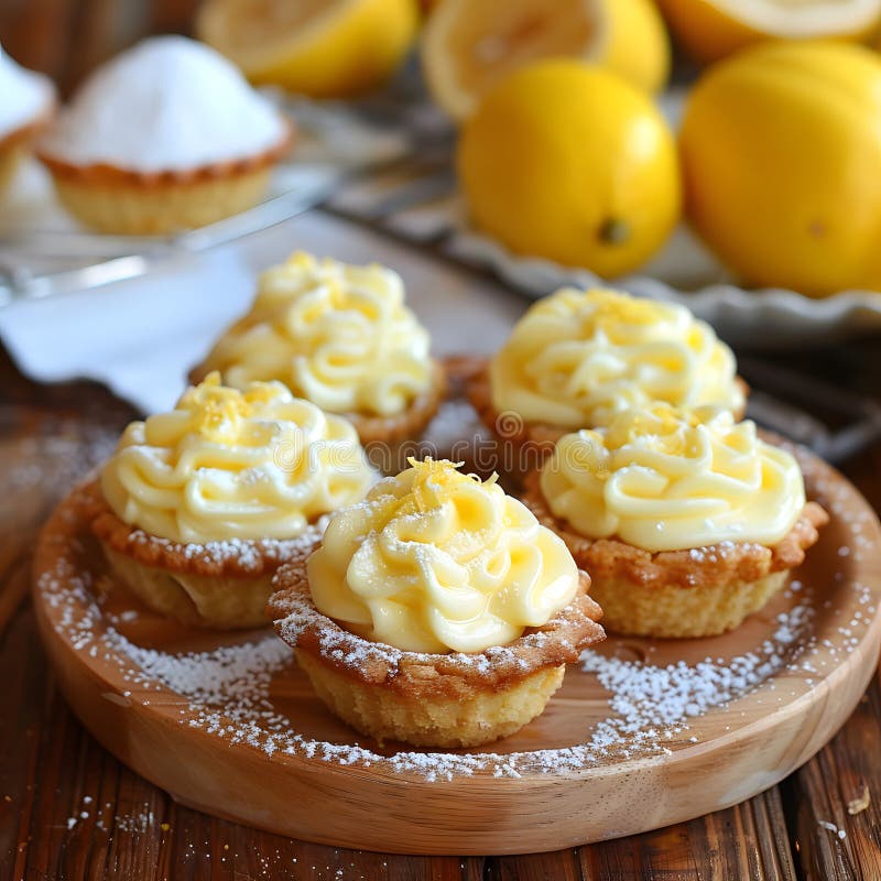 Lemon Bar Cookie Cups stock illustration. Illustration of food - 328221244