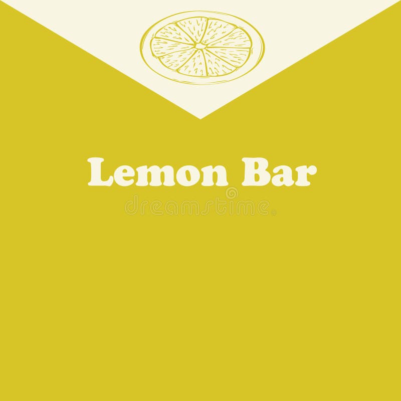 Lemon Bar poster stock vector. Illustration of sugar - 318918212