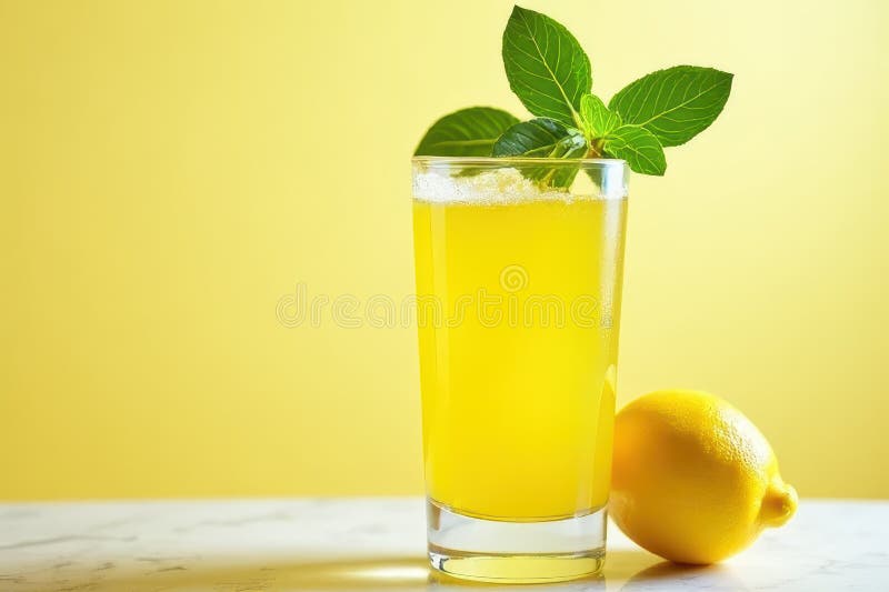Lemon Basil Juice stock illustration. Illustration of colors - 372497873