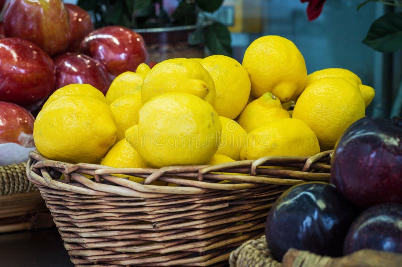 Lemon Basket stock image. Image of fruit, health, citrus - 40788651