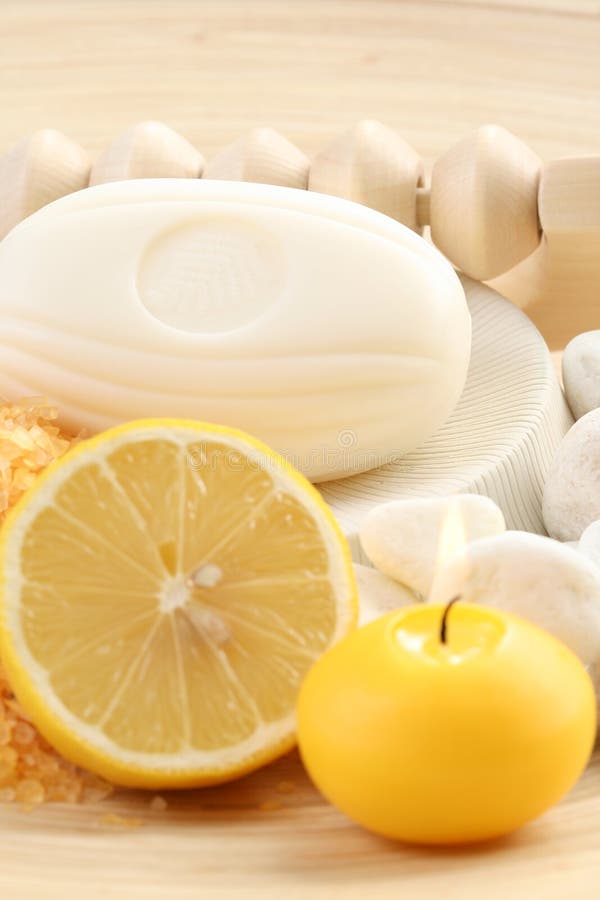 Lemon bath stock photo. Image of toiletries, hygiene, bathroom - 6133668