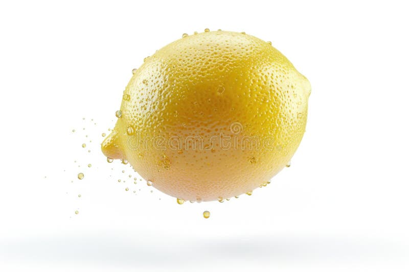 A Lemon Being Dropped from the Air Stock Illustration - Illustration of ...