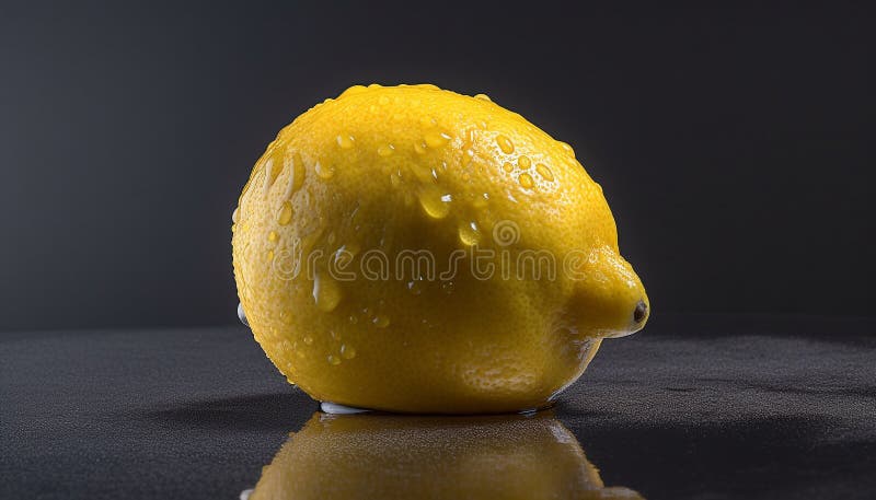 Lemon on Black Background Lemon on Black Lemon in Water Stock ...