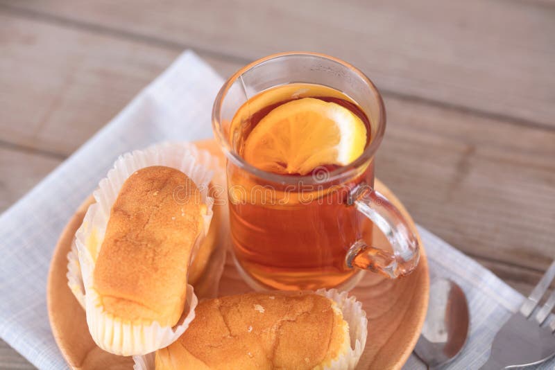 Lemon Black Tea and Refreshments Stock Photo - Image of refreshing ...