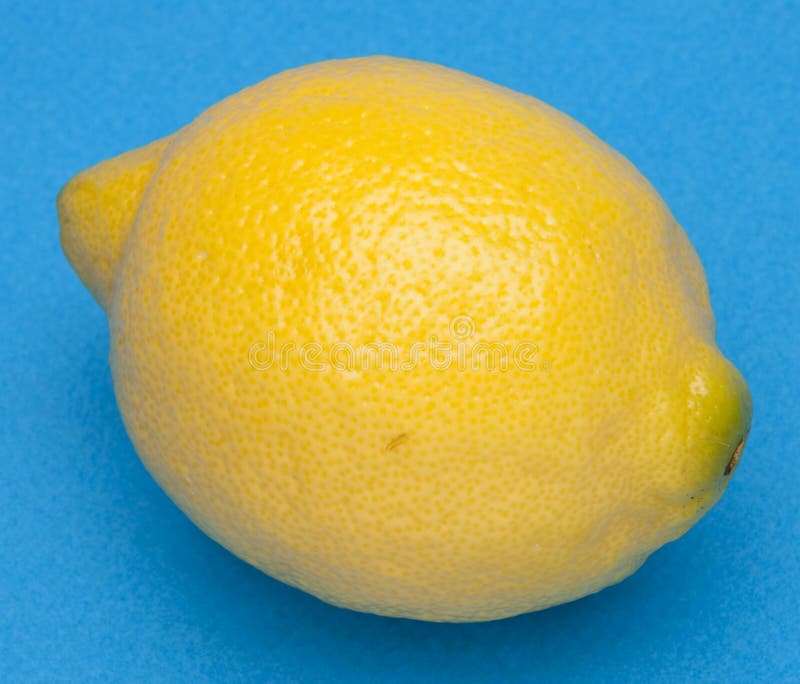 Lemon on Blue stock photo. Image of yellow, organic, snack - 13747676