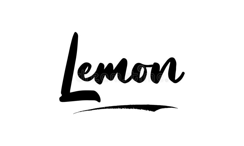 Lemon Bold Text Lettering Typography Vector Design Quote Stock Vector ...