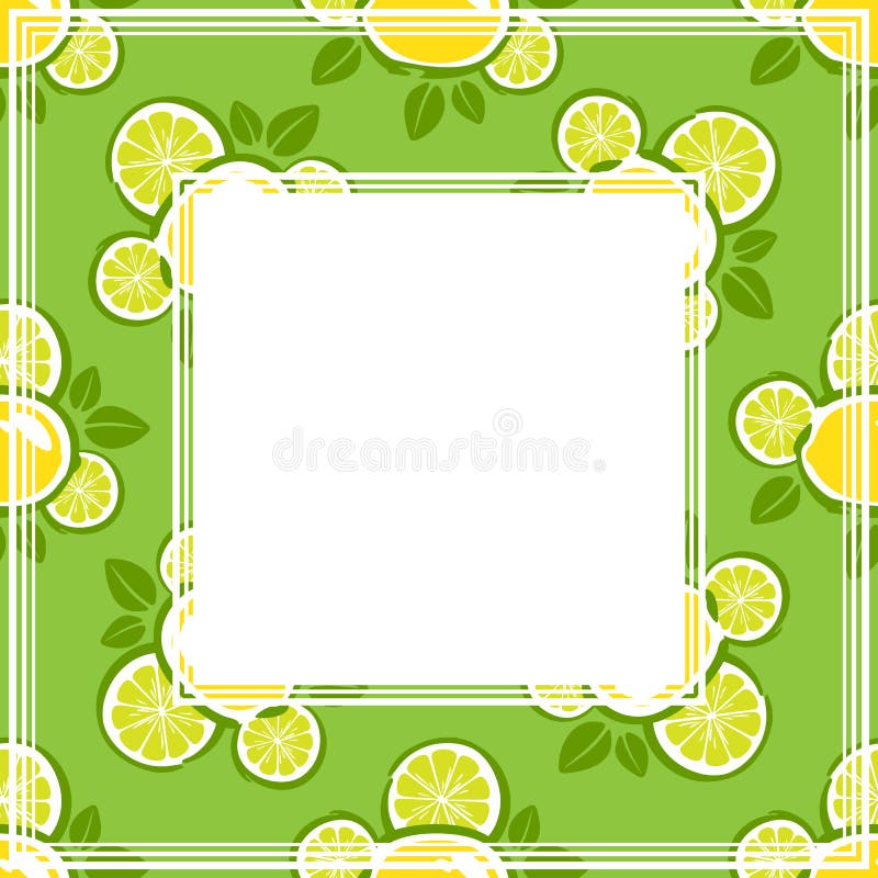 Lemon border stock vector. Illustration of food, fresh - 60669169