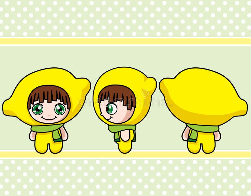 Lemon boy stock vector. Illustration of fruit, cute, yellow - 27616589