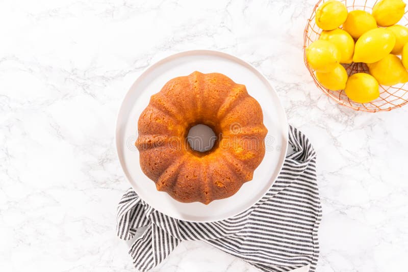 Lemon bundt cake stock photo. Image of fresh, citrus - 273232942