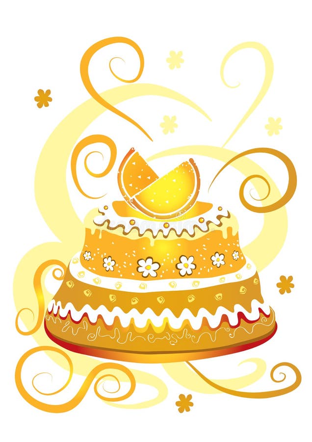 Lemon cake stock vector. Illustration of selection, birthday - 24002846