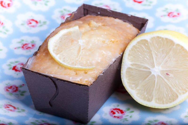 Lemon Cake on the Blue Plate Stock Photo - Image of lemon, cake: 21558334