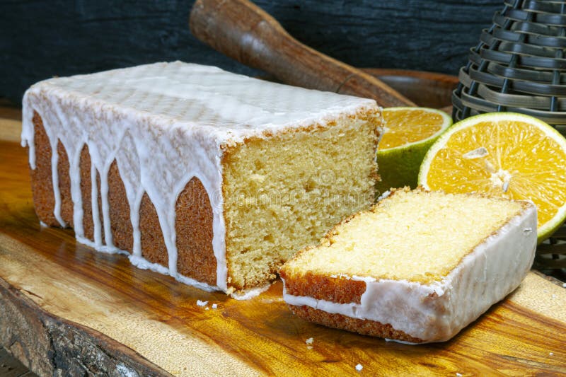 Lemon Cake with Lemon Syrup Topping Stock Photo - Image of classic ...