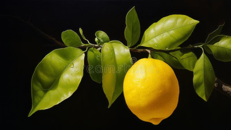 The Hanging Lemon: a Captivating Hyperrealistic Artwork Stock ...
