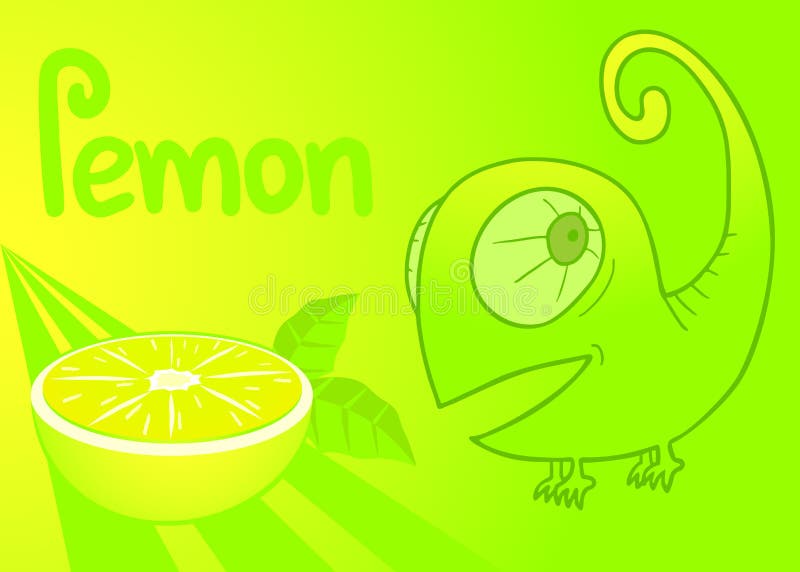 Lemon card stock vector. Illustration of fruit, closeup - 44068649