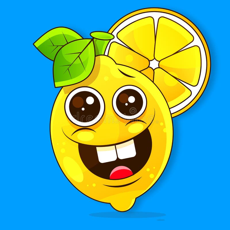 Lemon Cartoon Character Isolated on White Background Stock Vector ...