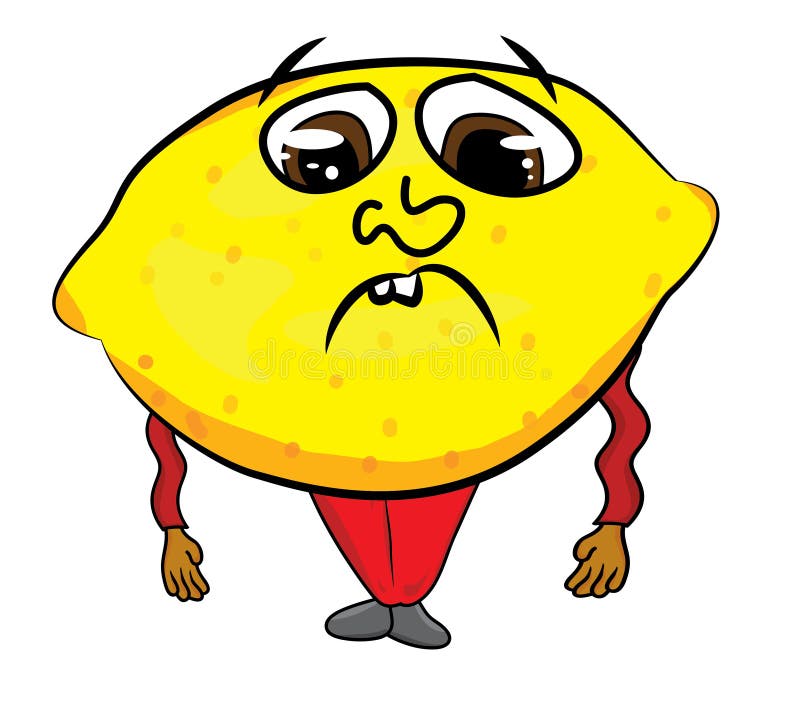 Lemon cartoon character stock illustration. Illustration of smile ...